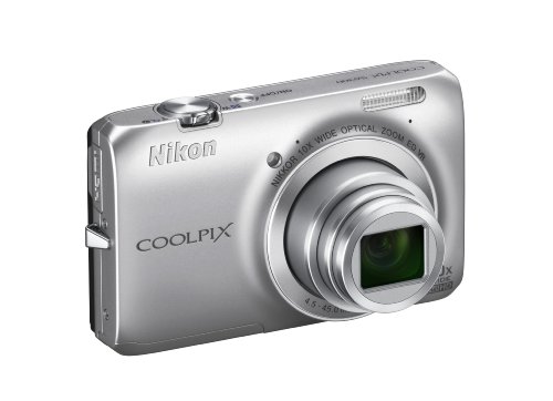 Nikon COOLPIX S6300 16 MP Digital Camera with 10x Zoom NIKKOR Glass Lens and Full HD 1080p Video (Silver)