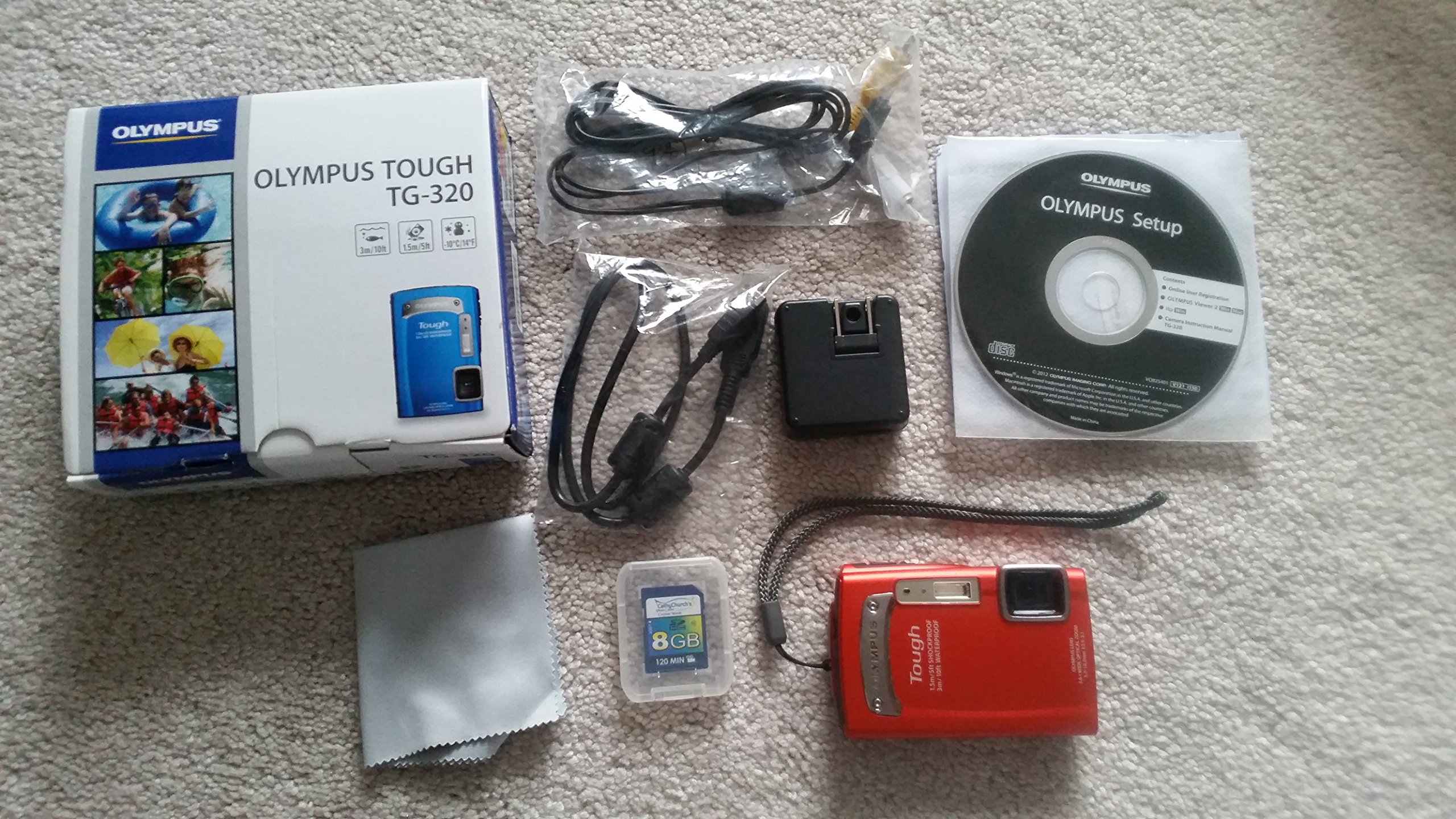 Olympus TG-320 14MP Tough Series Camera with 3.6x Optical Zoom (Red) (Old Model)