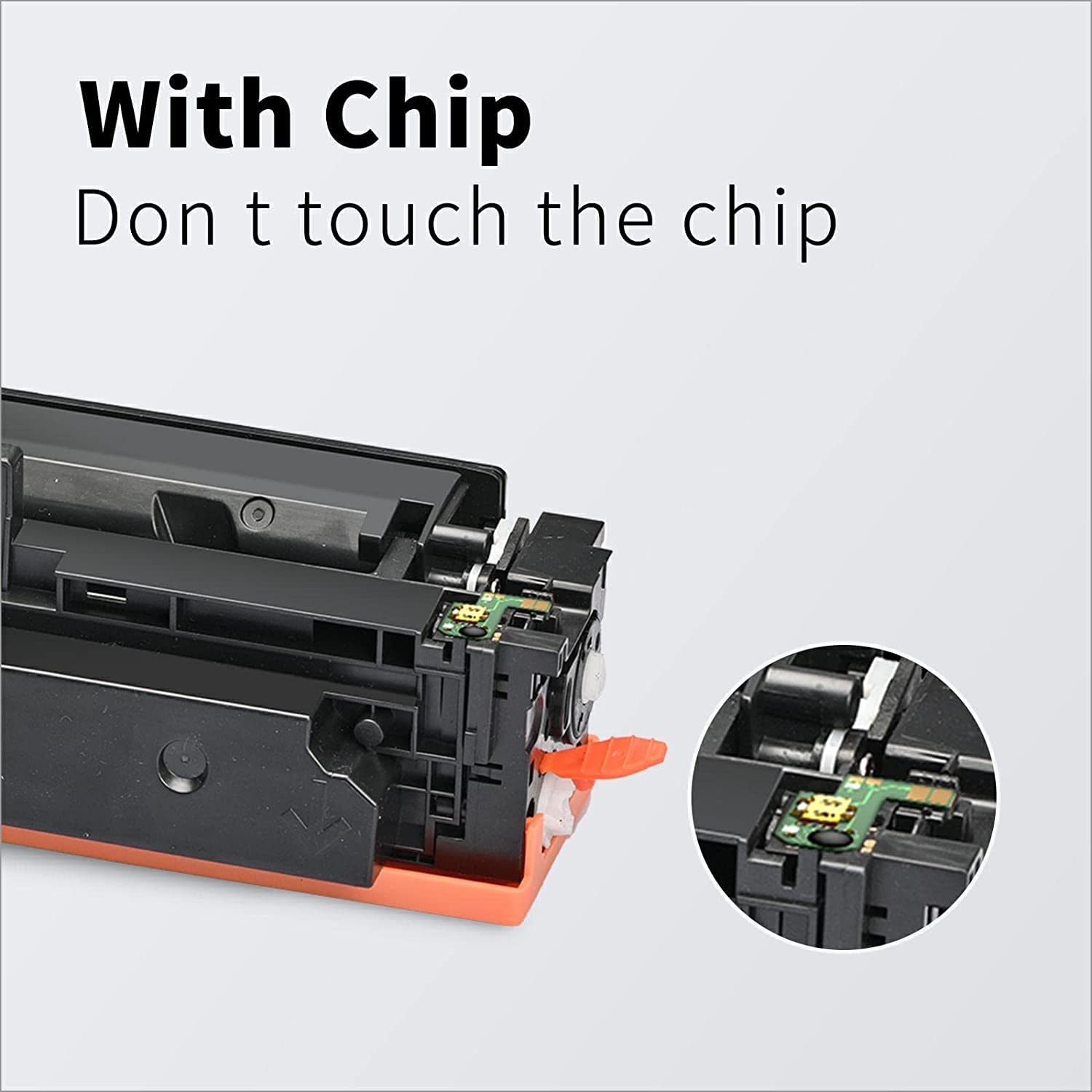 206A Toner Cartridge Set (with Chip) Compatible Replacement for HP 206A 206X 206 W2110A W2110X for Color MFP M283fdw M255dw M283cdw M283 M255 Printer Ink (Black Cyan Yellow Magenta,4-Pack)