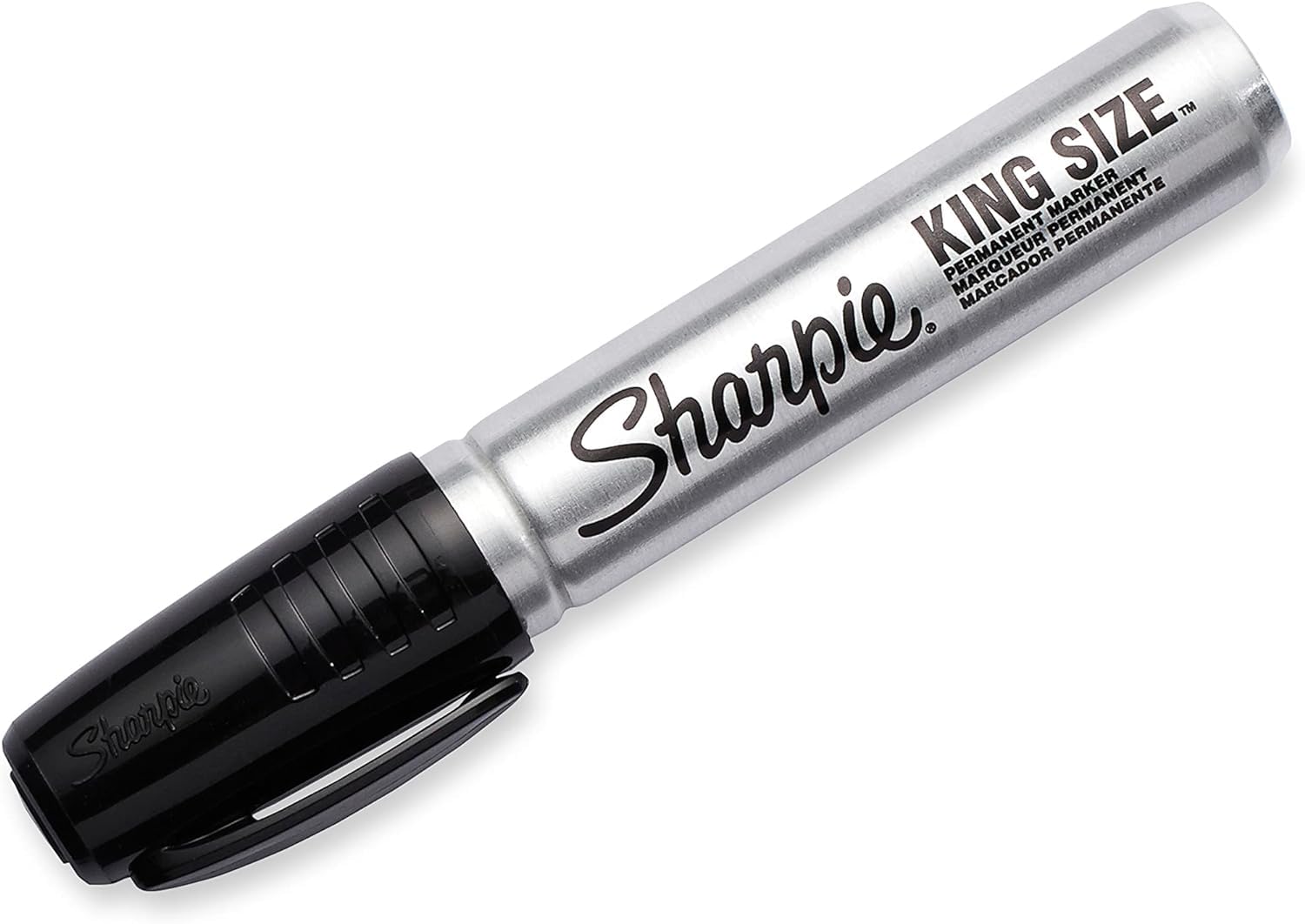 SHARPIE 15661PP King Size Permanent Markers Black 4/Pack