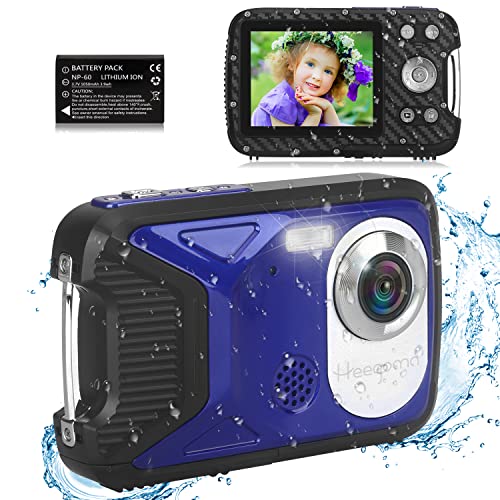 Waterproof Digital Camera,1080P 21MP HD Digital Camera with 2.8" LCD Screen,Rechargeable Point and Shoot Camera,Compact Portable Digital Camera for Kids Students,Teens,Beginner with 8X Digital Zoom