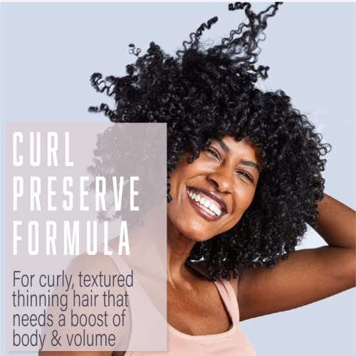 Keranique Curl Preserve Volumizing Shampoo and Conditioner Set for Hair Repair and Growth with Biotin and Keratin Amino Complex, Sulfate and Parabens Free, 8 fl oz ea