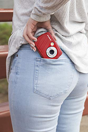 Polaroid IS048 Digital Camera - Small Lightweight Waterproof Instant Sharing 16 MP Digital Portable Handheld Action Camera (Black)