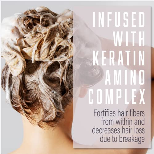 Keranique Curl Preserve Volumizing Shampoo and Conditioner Set for Hair Repair and Growth with Biotin and Keratin Amino Complex, Sulfate and Parabens Free, 8 fl oz ea