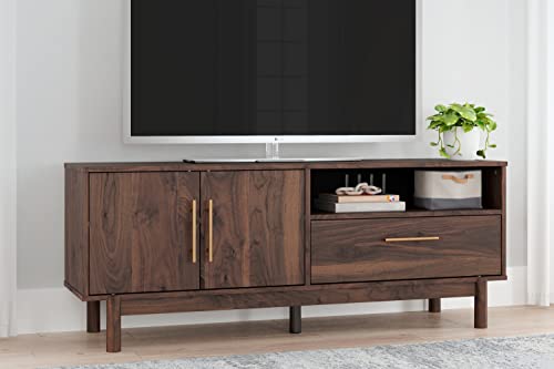 Signature Design by Ashley Calverson Rustic Medium TV Stand Fits TVs up to 63", Brown