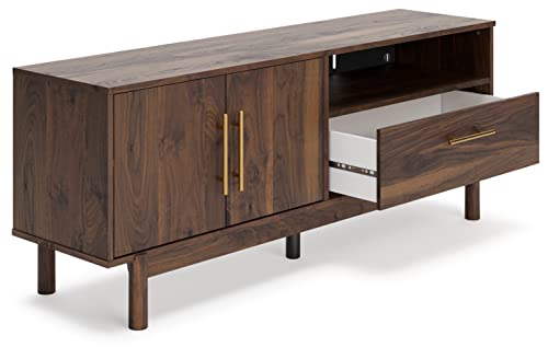 Signature Design by Ashley Calverson Rustic Medium TV Stand Fits TVs up to 63", Brown