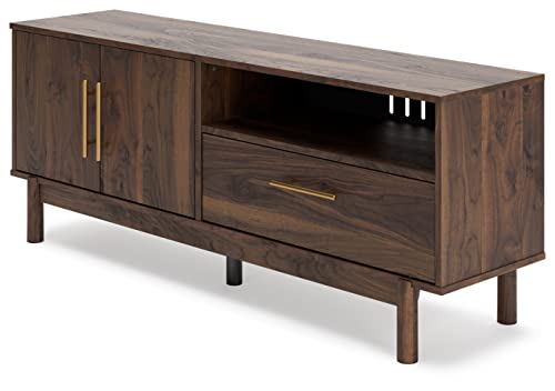 Signature Design by Ashley Calverson Rustic Medium TV Stand Fits TVs up to 63", Brown