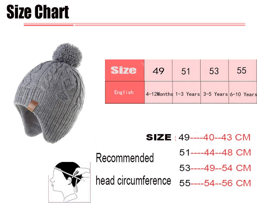 Moon Kitty Baby Hats Toddler Beanies for Boys 6-12Months Gray