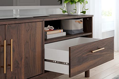 Signature Design by Ashley Calverson Rustic Medium TV Stand Fits TVs up to 63", Brown