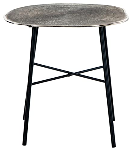 Signature Design by Ashley Laverford Contemporary End Table, Chome & Black