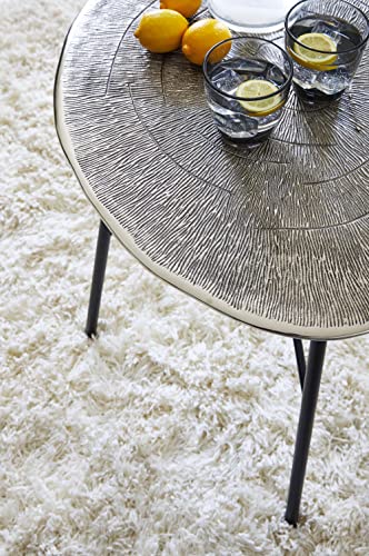 Signature Design by Ashley Laverford Contemporary End Table, Chome & Black