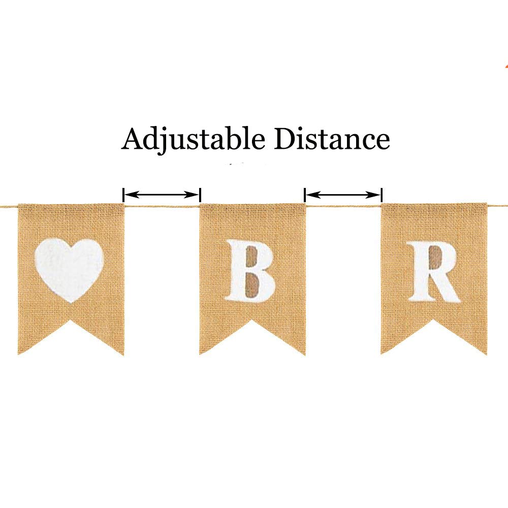 Bridal Shower Banner Decorations Burlap Bride to Be Sign Rustic Bunting Garland Backdrop for Bridal Shower Wedding Engagement Bachelorette Party Decor