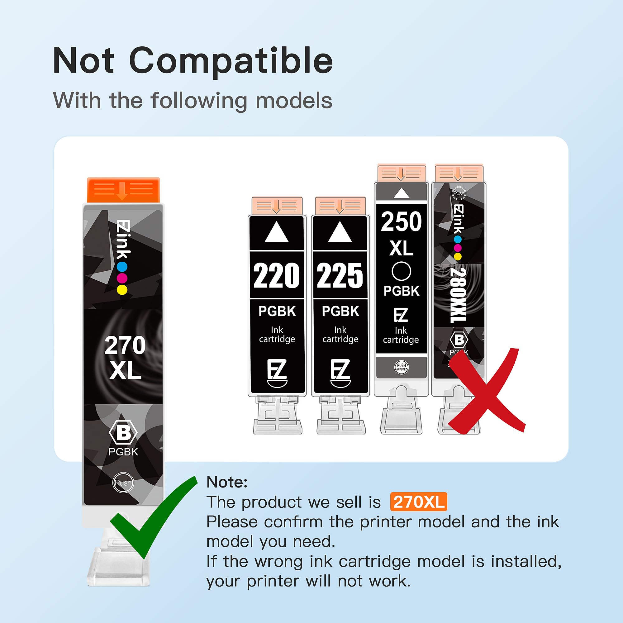 E-Z Ink (TM) Compatible Ink Cartridge Replacement for Canon CLI-271XL CLI 271 XL Compatible with PIXMA TS8020 TS9020 MG7720 Printer (Gray, 3 Pack)