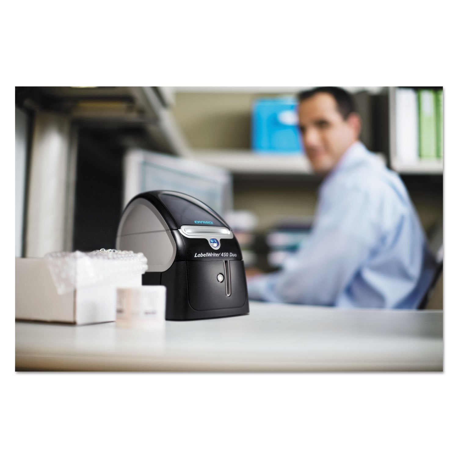 Dymo LabelWriter DUO 300dpi 55 labels per minute Label Printer; 180dpi D1 tape Label Printer (69220)