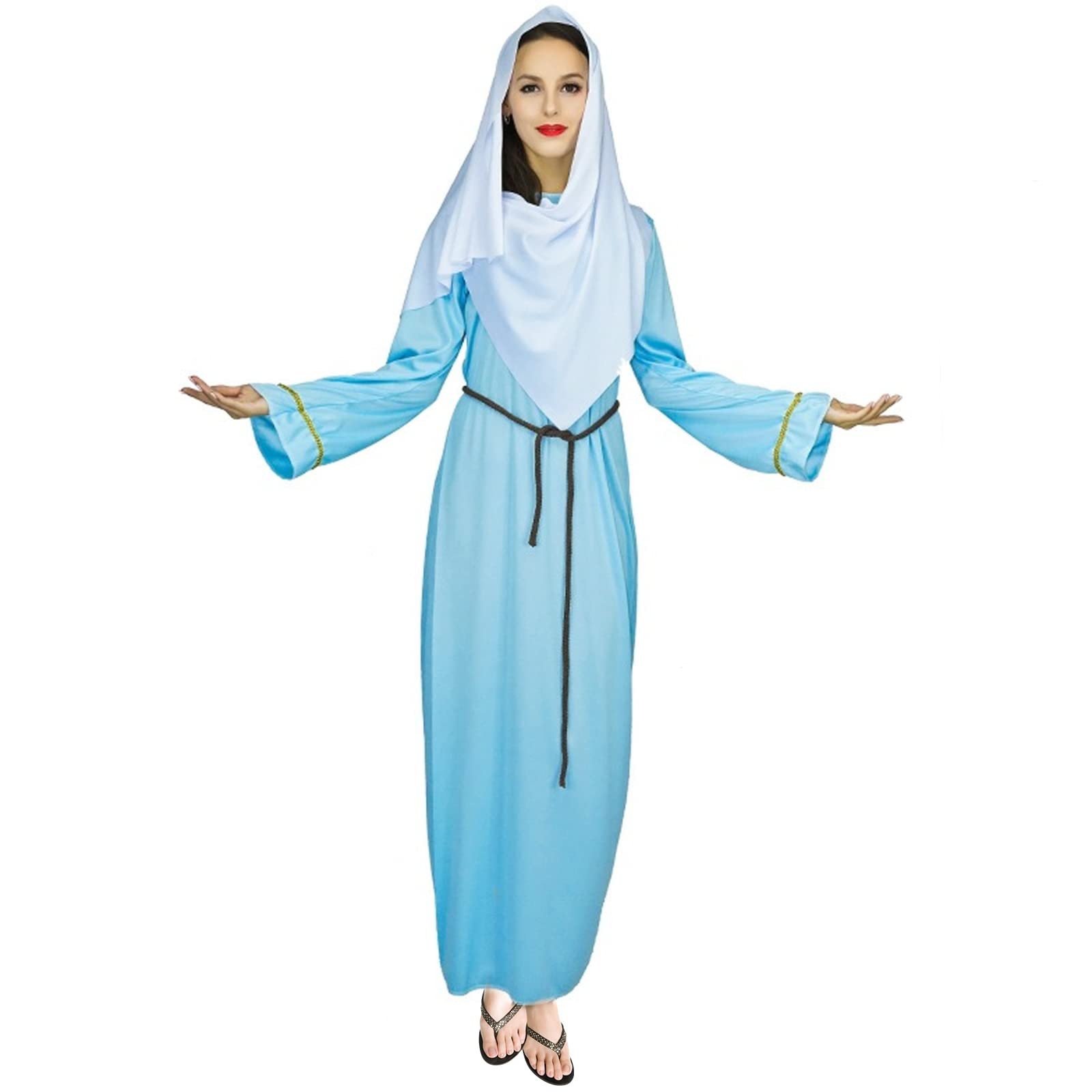 AilRabbit Virgin Mary Costume - biblical costumes for women,Halloween Christmas masquerade dance role-playing costume (S)