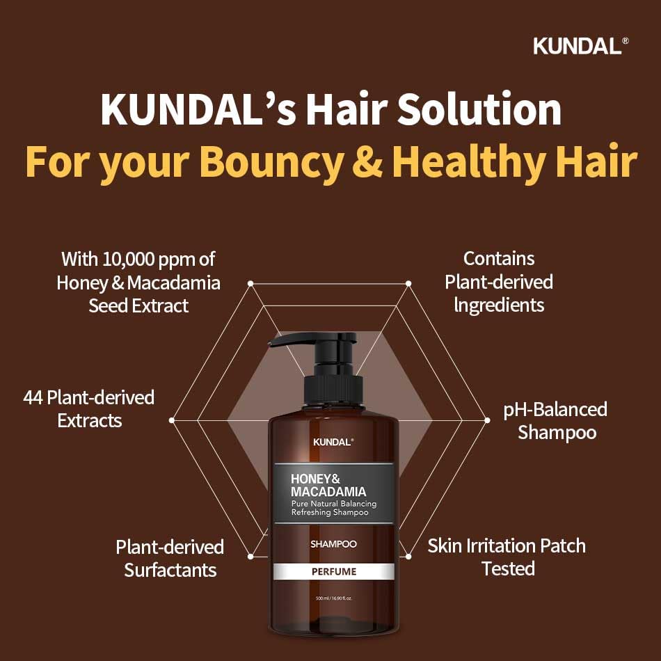 KUNDAL Blackberry Bay HONEY & MACADAMIA Hydro-Intensive Protein Premium Nature Shampoo & Treatment Set