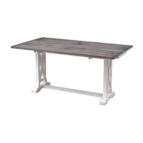 Coast to Coast Imports Bar Harbor II Fold Console Table, Cream, 18" D x 64" W x 31" H, (A48111)