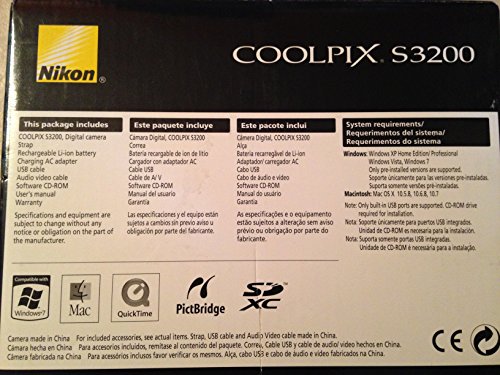 Nikon Coolpix S3200 16.0 Mp 6X Wide Optical Zoom Digital Camera (Silver)