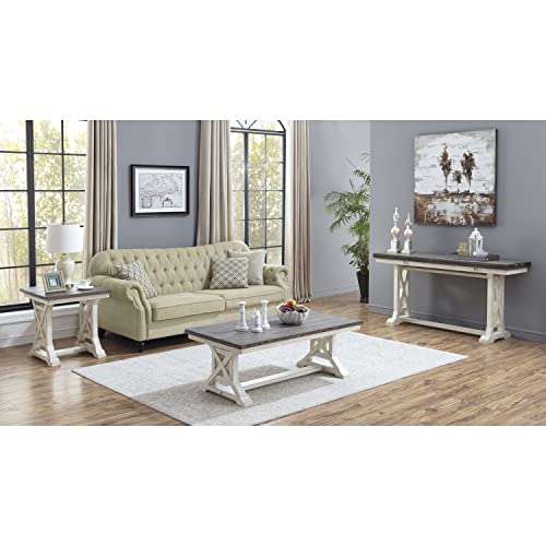 Coast to Coast Imports Bar Harbor II Fold Console Table, Cream, 18" D x 64" W x 31" H, (A48111)