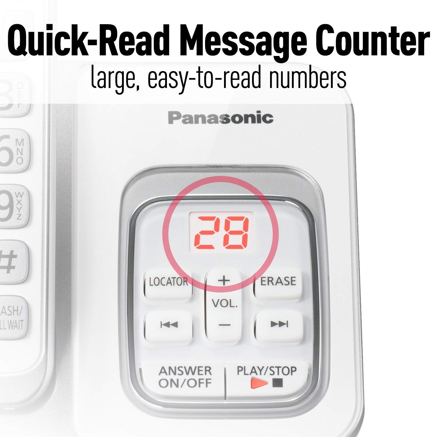 Panasonic KX-TGD532W Cordless Phone with Answering Machine - 2 Handsets (Renewed)