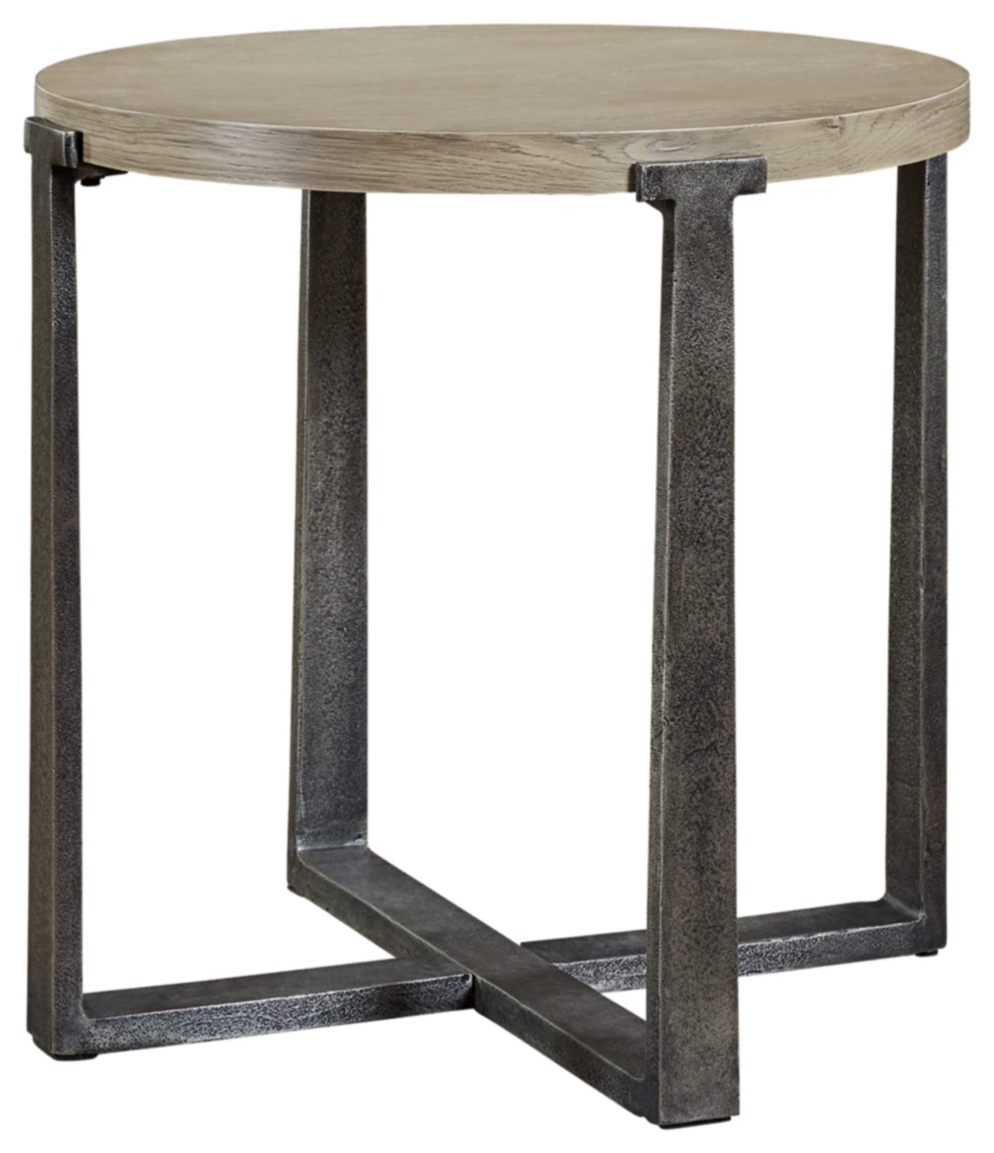 Signature Design by Ashley Dalenville Industrial Round End Table, Gray