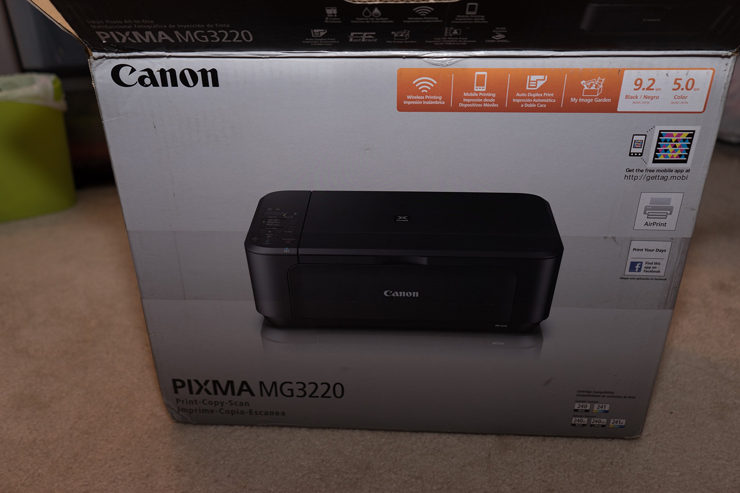 Canon PIXMA MG3220 Wireless Color Photo Printer with Scanner and Copier (Discontinued by Manufacturer)