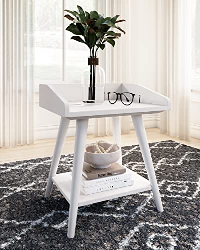 Signature Design by Ashley Blariden Modern Accent or End Table, White
