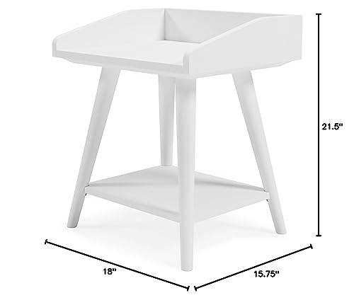 Signature Design by Ashley Blariden Modern Accent or End Table, White