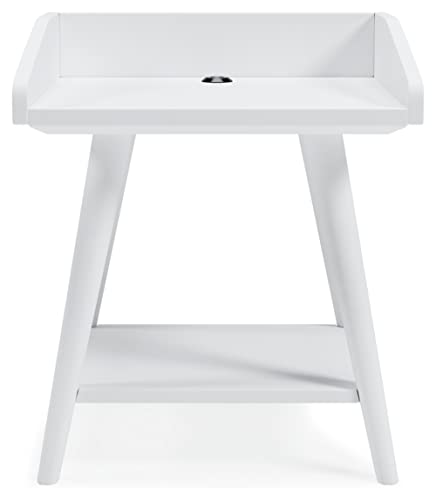 Signature Design by Ashley Blariden Modern Accent or End Table, White