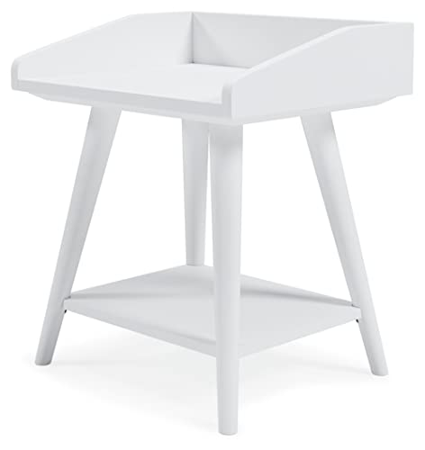 Signature Design by Ashley Blariden Modern Accent or End Table, White