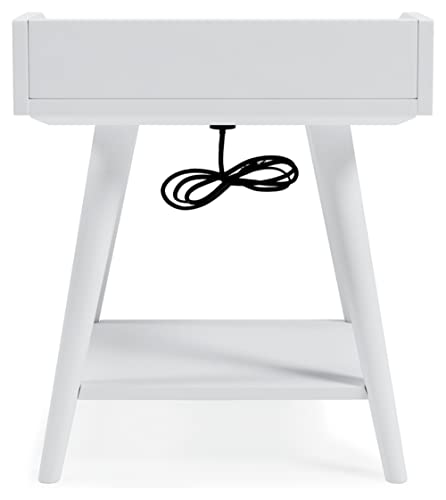 Signature Design by Ashley Blariden Modern Accent or End Table, White