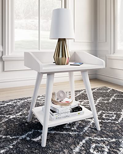 Signature Design by Ashley Blariden Modern Accent or End Table, White