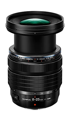 OM Digital Solutions M.Zuiko Digital ED 8-25mm F4.0 PRO Lens, Black (Renewed)