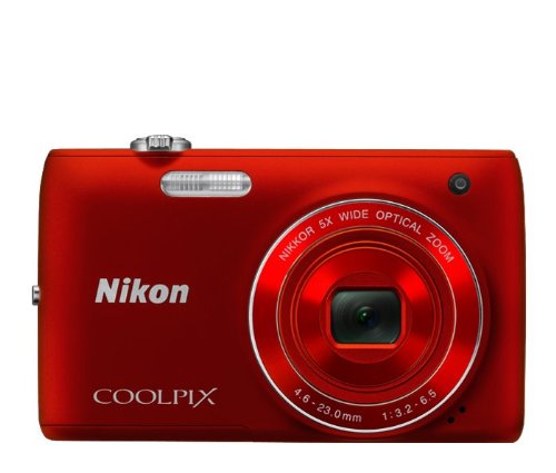 Nikon COOLPIX S4100 14 MP Digital Camera with 5x NIKKOR Wide-Angle Optical Zoom Lens and 3-Inch Touch-Panel LCD (Red)