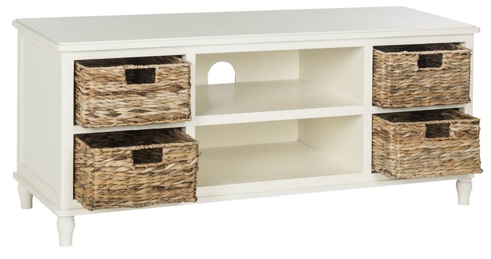 Safavieh Home Collection Rooney Entertainment TV Unit, Vintage White