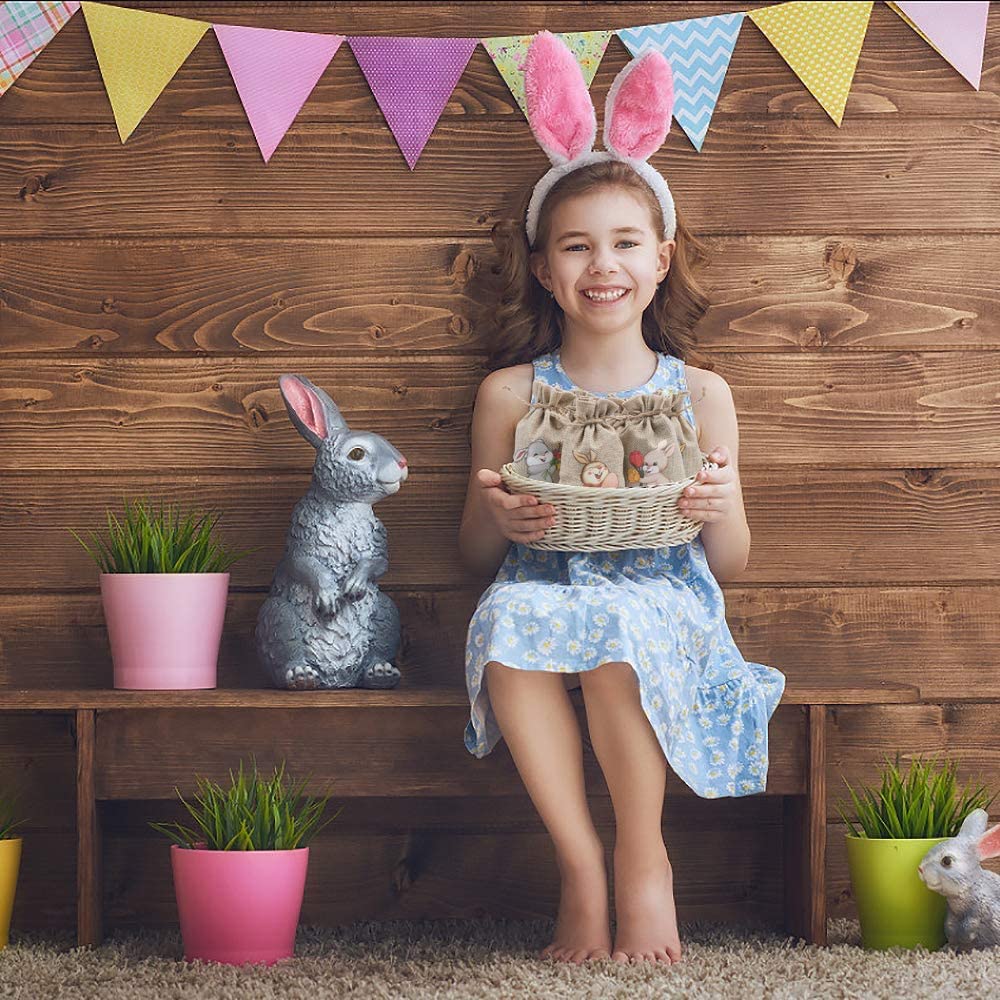 STEFORD Easter Burlap Drawstring Gift Bags,24 PCS Easter Jute Linen Burlap Treat Candy Bags for Easter Favors Supplies