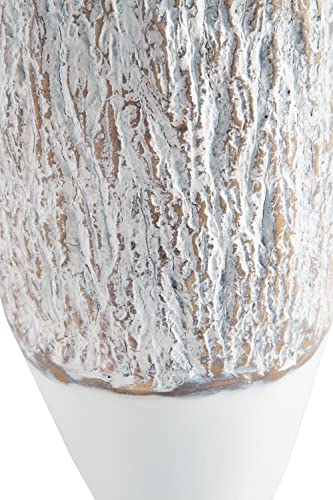 Signature Design by Ashley Hannalee Bohemian Textured Polyresin 13.75" Vase, White