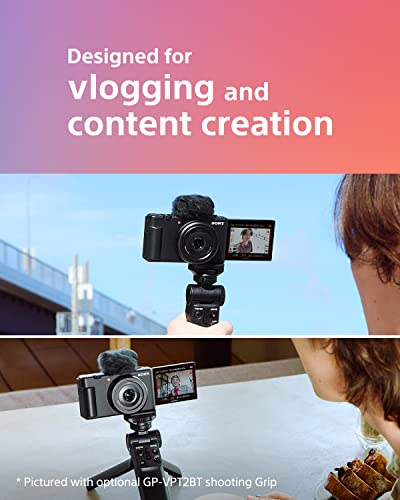 Sony ZV-1F Vlog Camera for Content Creators and Vloggers (Black) (Renewed)