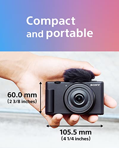 Sony ZV-1F Vlog Camera for Content Creators and Vloggers (Black) (Renewed)