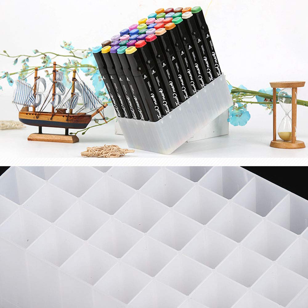 40 Slots Marker Storage Tray Pen Holder Brush Pencil Rack Table Stand Organizer Multifunction Tool
