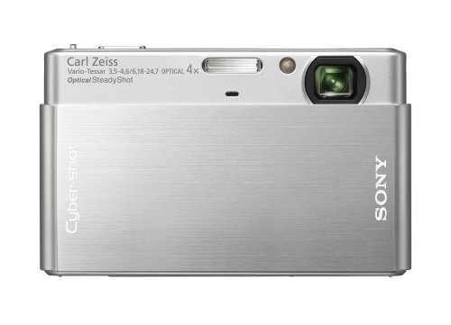 Sony Cybershot DSC-T77 10.1MP Digital Camera with 4x Optical Zoom with Super Steady Shot Image Stabilization (Silver)