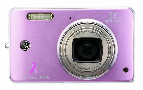 GE H855-PK 8 Megapixel Digital Camera with 5X Optical Zoom and 3.0 Inch LCD (Pink)