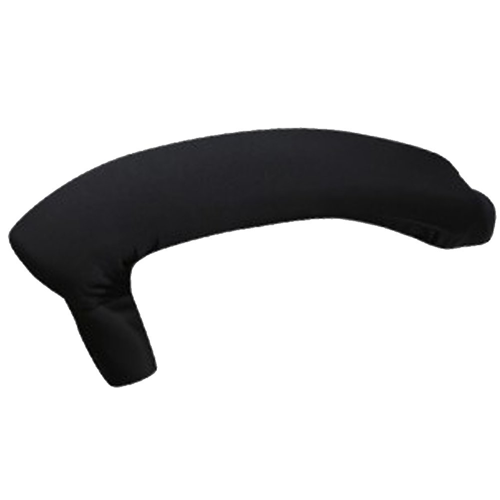 Loghot 2 Set Large Chair Armrests Pillow with Foam Cover Soft Armrest Cushion Pad for Home or Office Chair (Black)