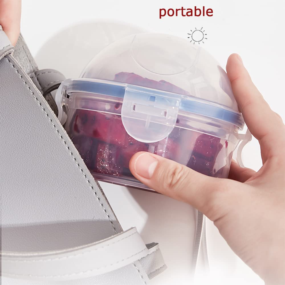 2 Pack Onion Storage Container and Tomato Lemon Apple Produce Saver Holder, Portable Fruit and Vegetable Food Storage Keeper Containers for Fridge