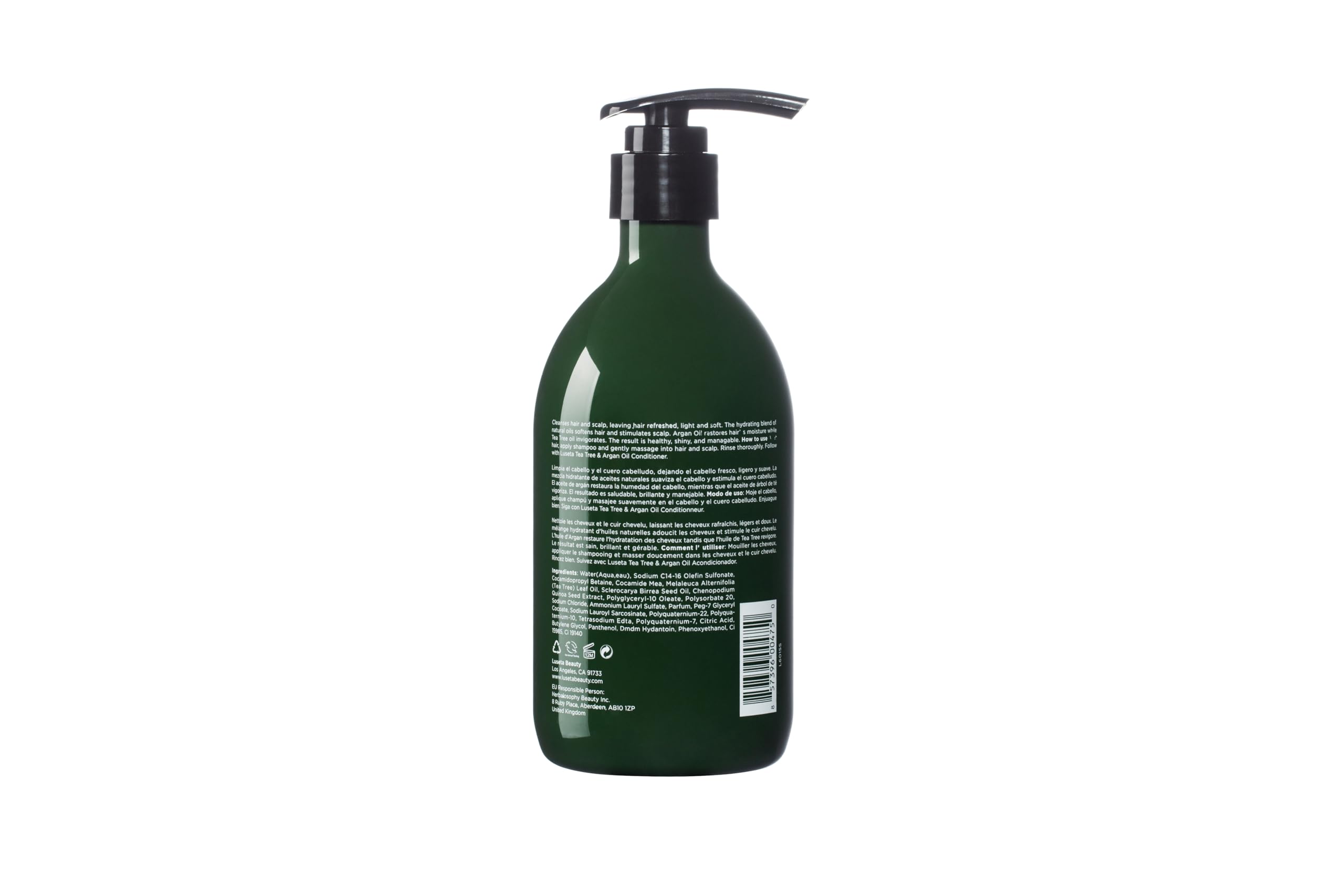 Luseta Shampoo and Conditioner Set with Tea Tree and Argan Oil for Oily Hair Clarifying, Fighting Dandruff Sulfate Paraben Free for Men and Women 2x16.9oz