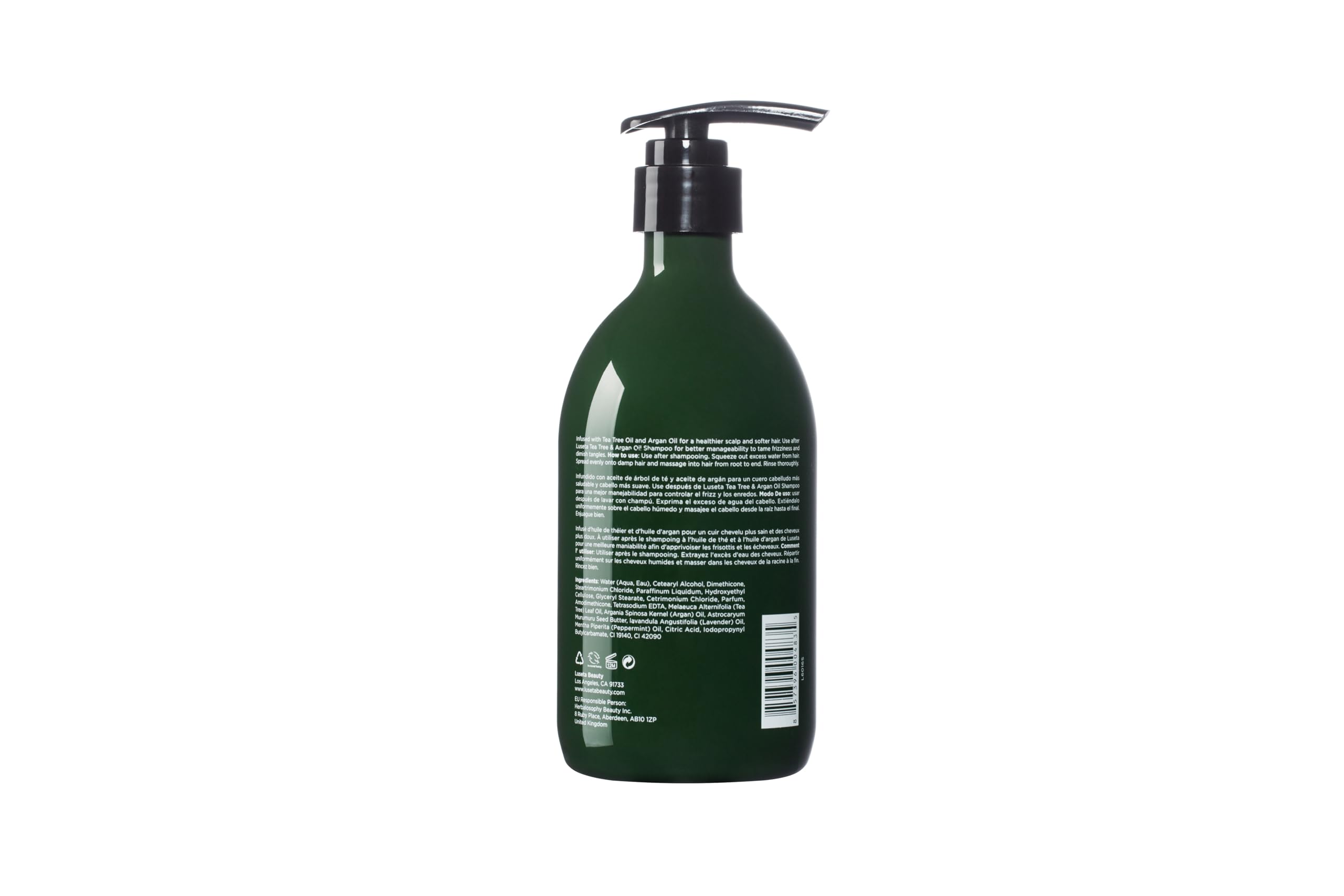 Luseta Shampoo and Conditioner Set with Tea Tree and Argan Oil for Oily Hair Clarifying, Fighting Dandruff Sulfate Paraben Free for Men and Women 2x16.9oz