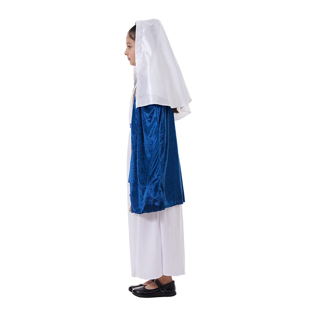 EraSpooky Girls Virgin Mary Costume Biblical Characters Nativity Dresses for Kids
