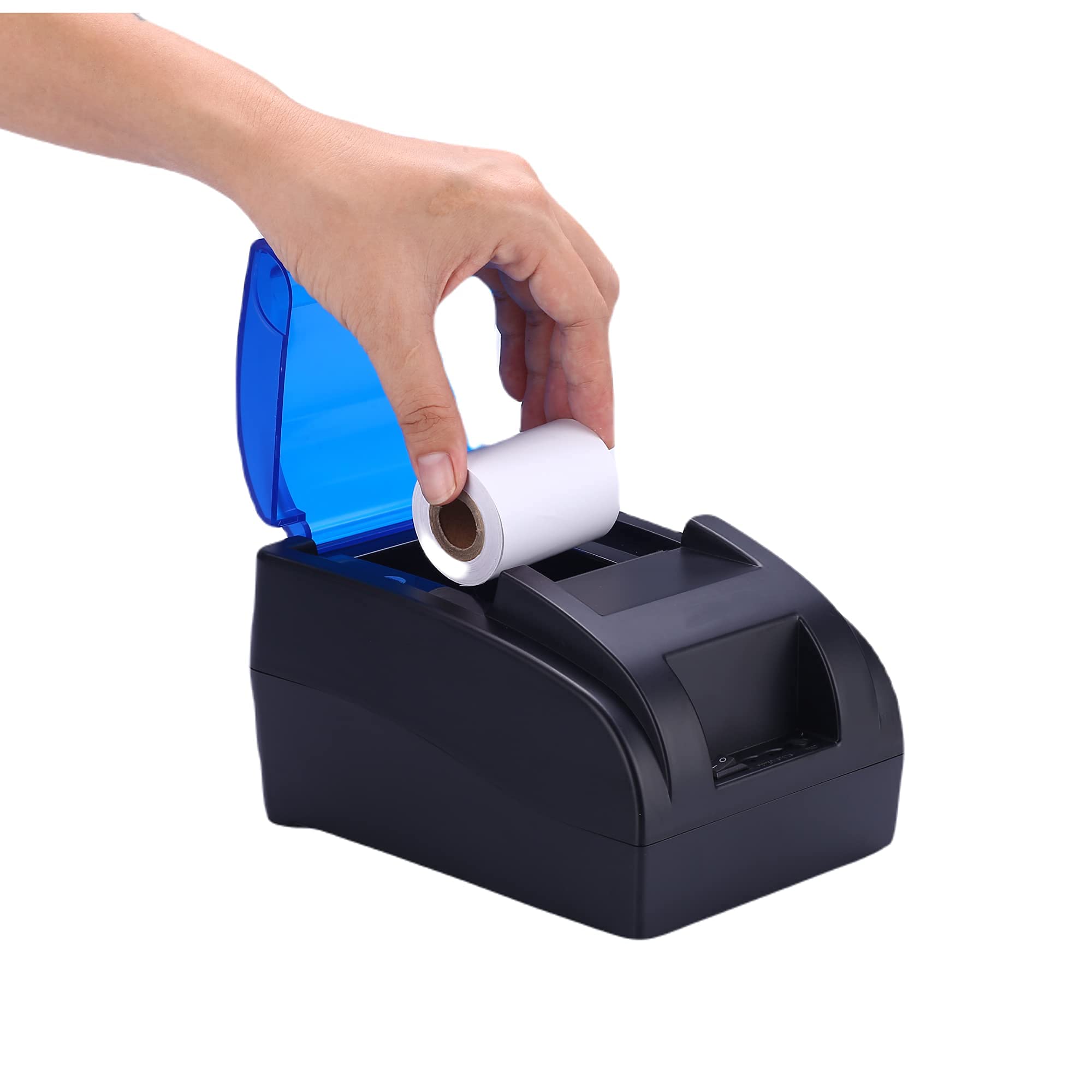 Deteck DT40P Direct Thermal Flash Receipt Printer 58mm Paper Width, Manual Cutter, 70mm/s Printing Speed, USB-B Port (No Ink Required)