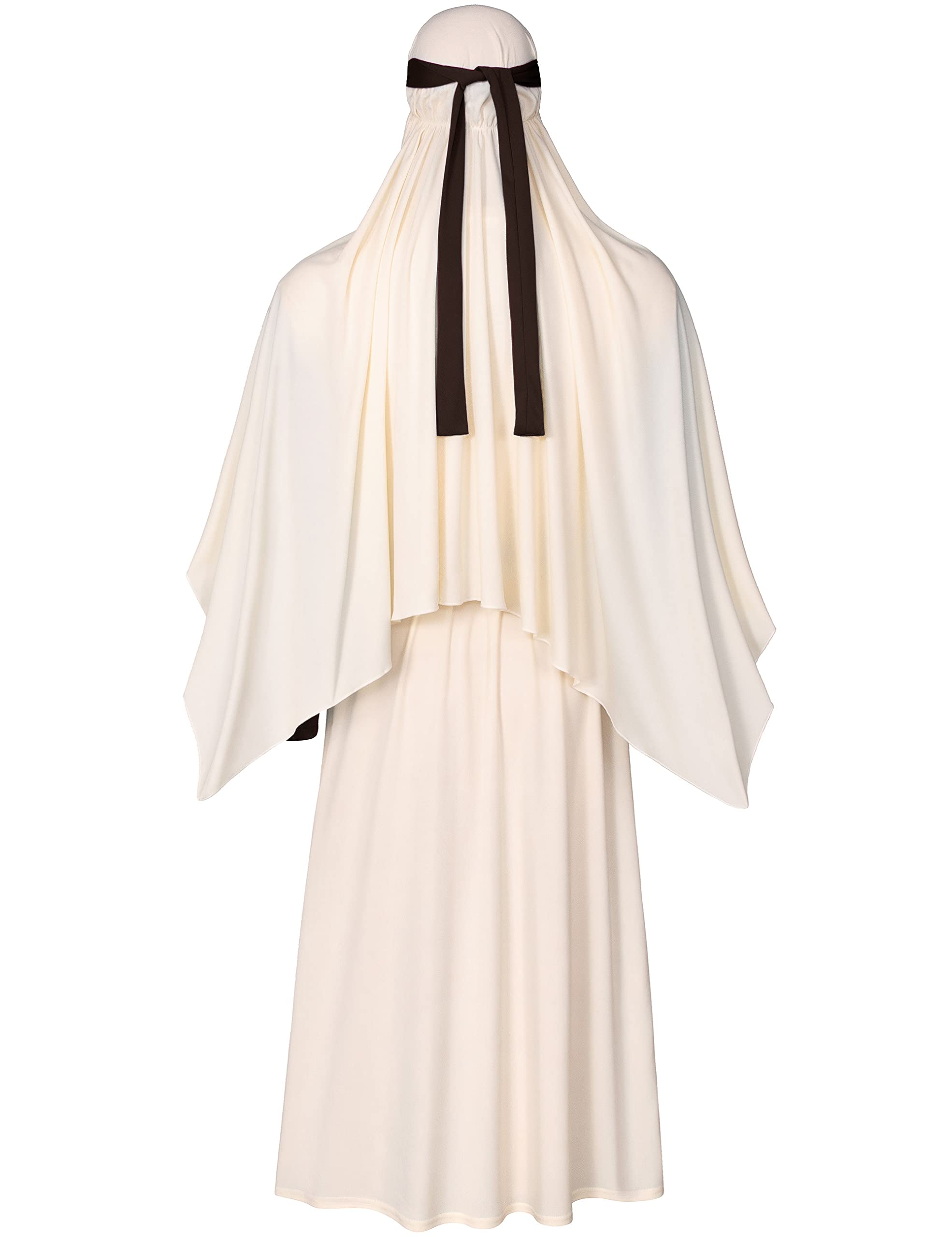 Irtysh Mens Biblical Saint Joseph Costume Jesus Robe Sherherd Costume Staffs Headwrap Hat Waist Rope Set(Brown M)