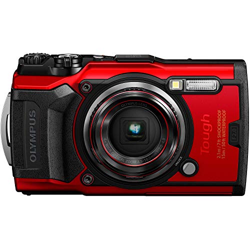 Olympus Tough TG-6 Digital Camera (Red) with Deluxe Accessory Bundle β Includes: 32gb SD Card, Floating Strap, Gripster Spider Tripod, Case + Much More